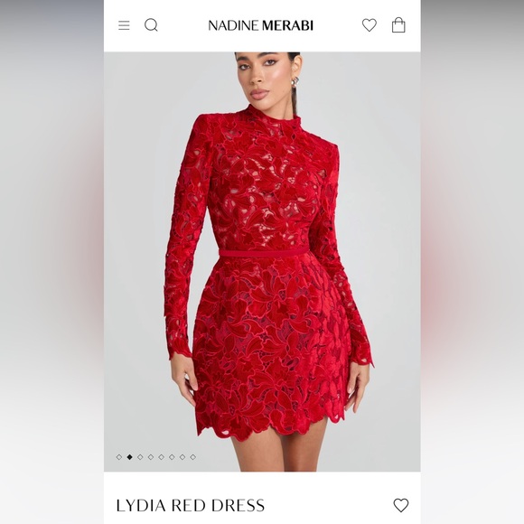 NADINE MERABI | Dresses | Nadine Merabi Lydia Red Dress | Poshmark